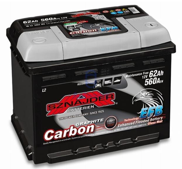Sznajder SZEFB62R Start-Stop Carbon EFB akumuliatorius 62Ah 560A ...