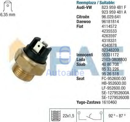 Fae 37310 ventiliatoriaus jungiklis | Autoaibė