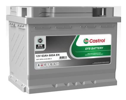 Castrol EFB Start-Stop akumuliatorius 63Ah 600A 242x175x190 (-+) | Autoaibė